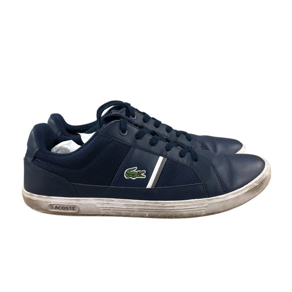 Lacoste | Shoes | Lacoste Sport Mens Europa Navy Blue Leather Comfort ...